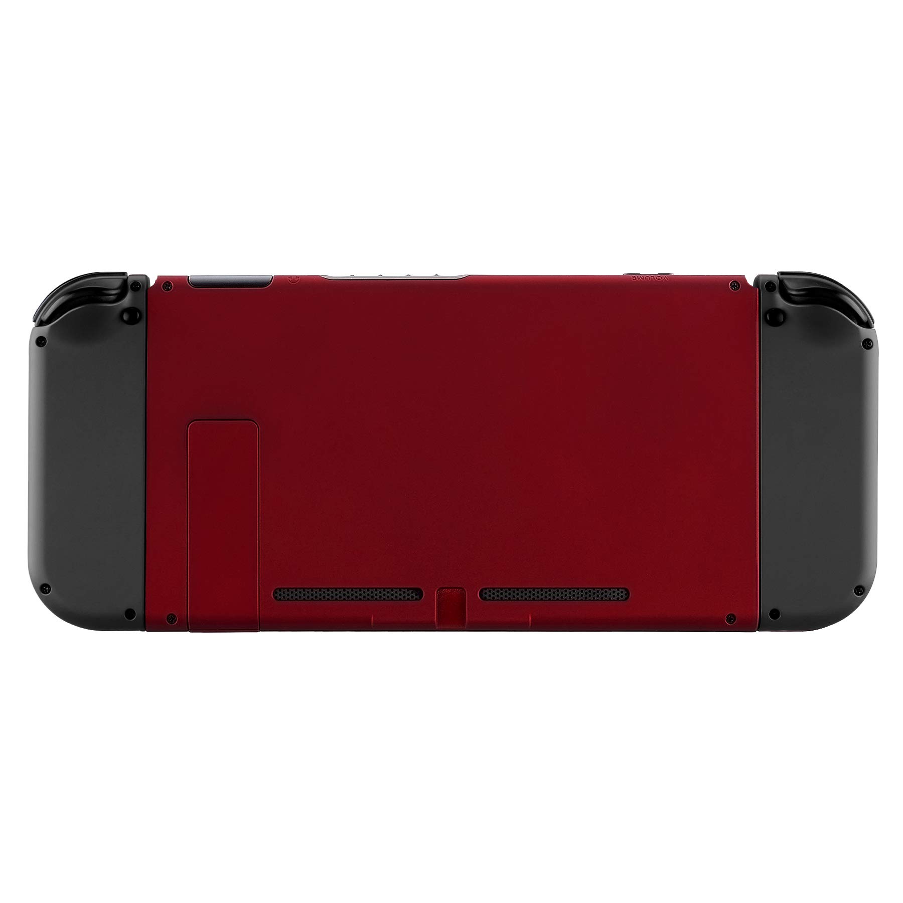 eXtremeRate Soft Touch Grip Red Console Back Plate DIY Replacement Housing Shell Case for Nintendo Switch Console with Kickstand β JoyCon Shell NOT Included