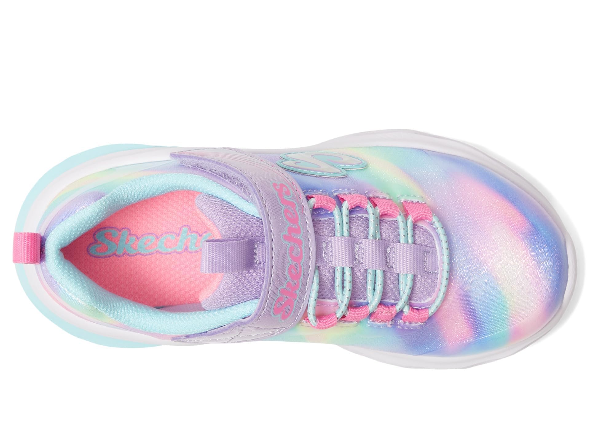 Skechers Unisex-Child Coastline Sneaker, Lavender/Multi, 2 Little Kid