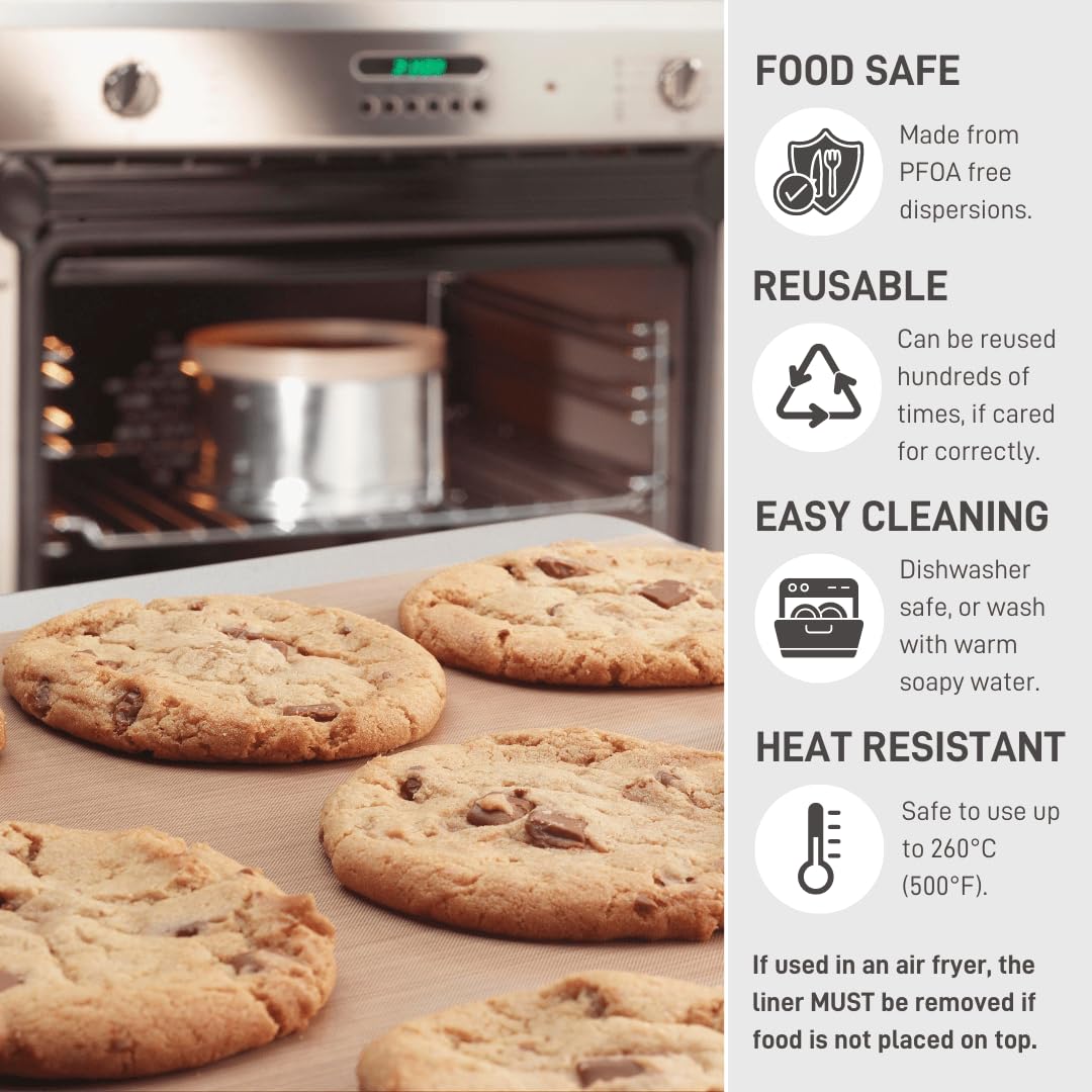 Bake-O-Glide STD0330 Non Stick Reusable Cooking/Baking Liner, Brown