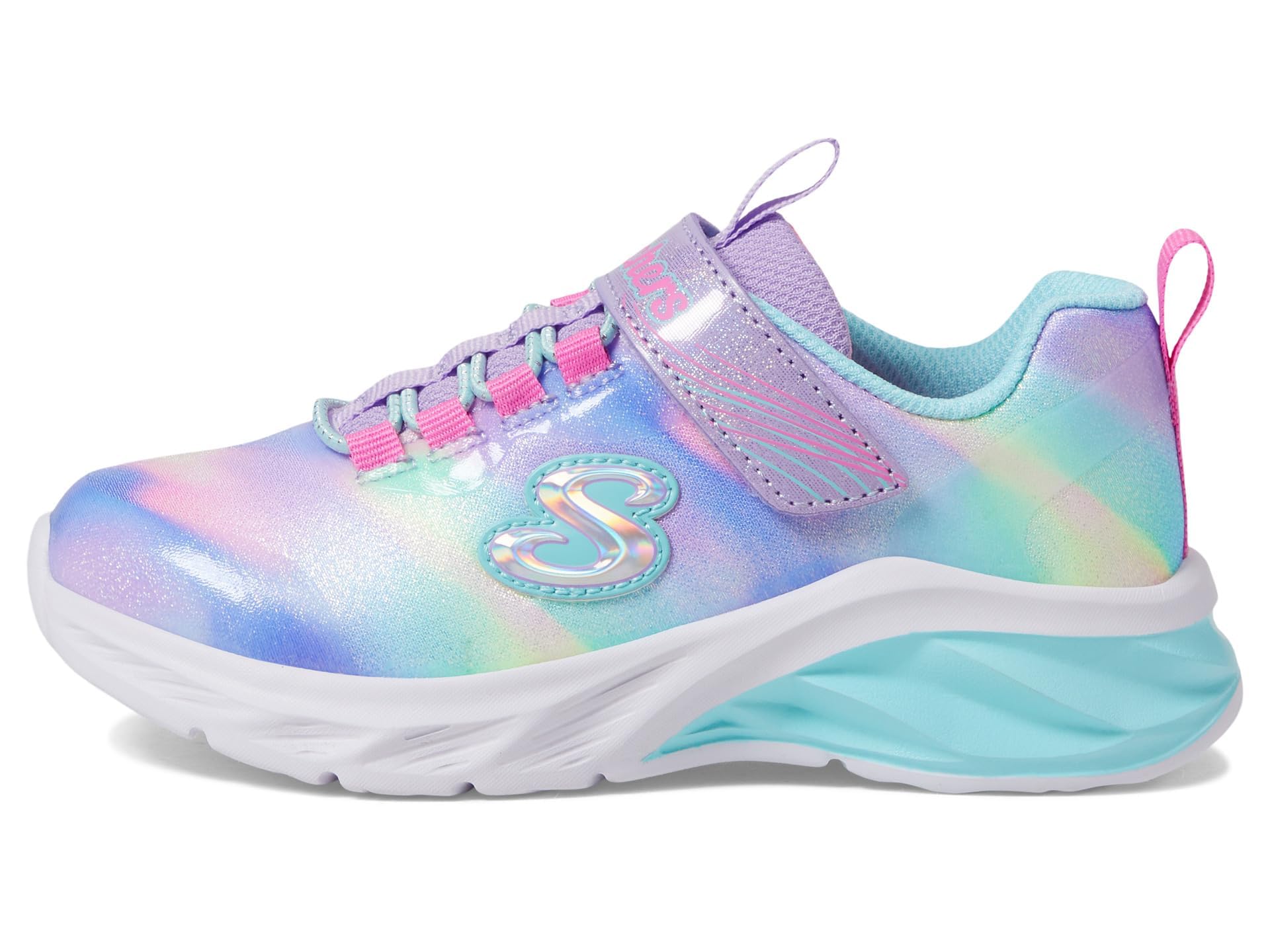 Skechers Unisex-Child Coastline Sneaker, Lavender/Multi, 2 Little Kid