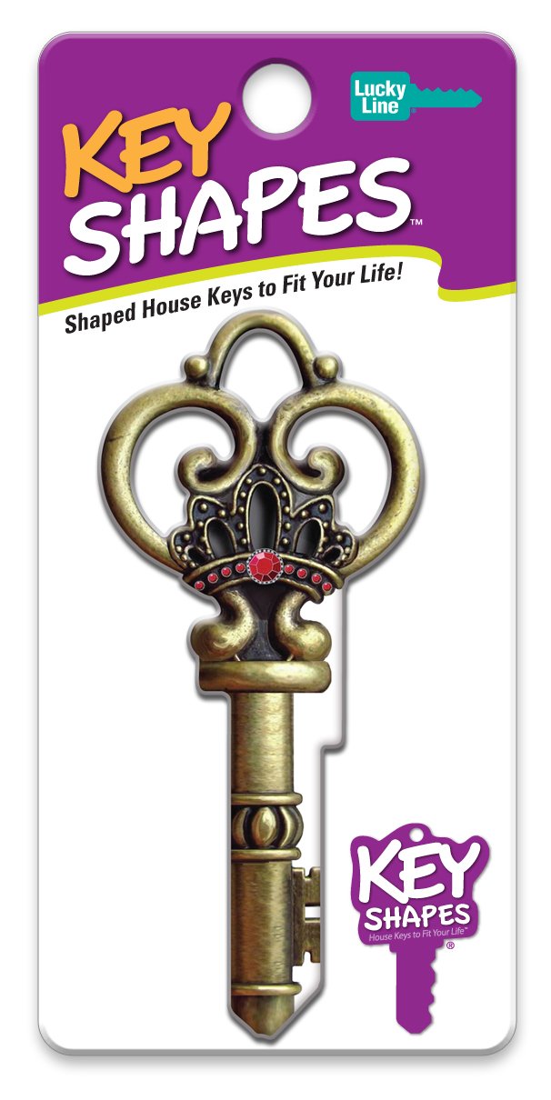 Lucky Line Key Shapes,Medieval SKELETON KEY - House Key Blank, KW1/11, 1 key (B146K)
