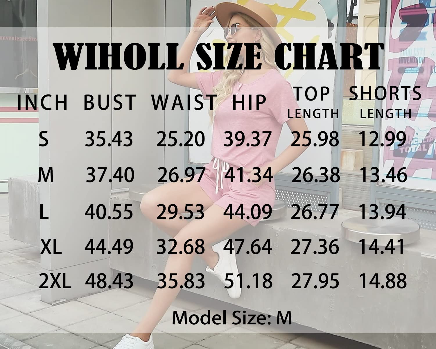 WIHOLL Lounge Sets for Women 2 Piece Outfits Summer Bermuda Shorts Set Tie Dye Blue XL