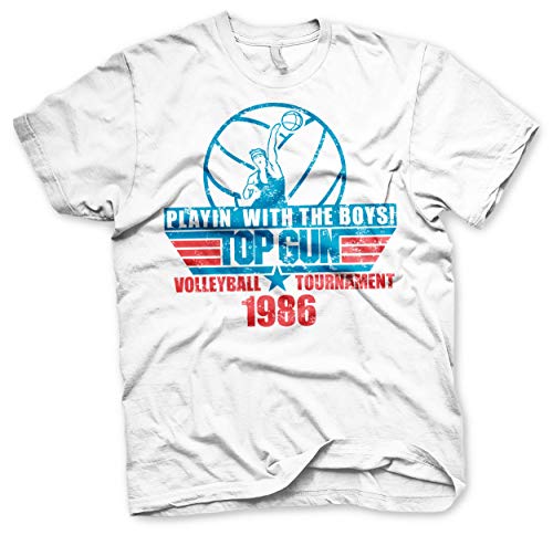 Top Gun Officially Licensed Volleyball Tournament Big & Tall Mens T-Shirt (White), XXXX-Large