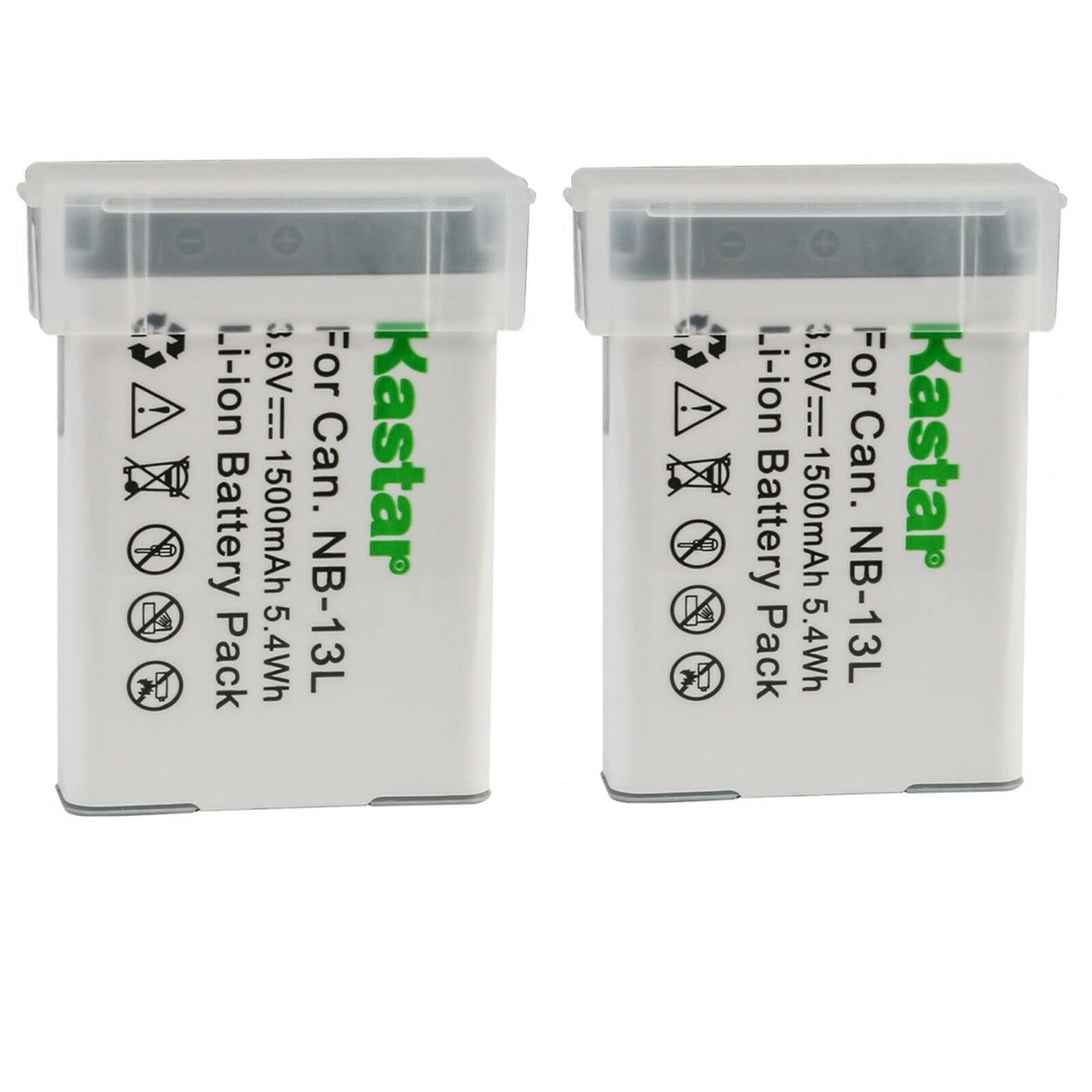 Kastar 2-Pack NB-13L Battery 3.6V 1500mAh Replacement for Canon PowerShot G7 X Mark II, PowerShot G7 X Mark III, PowerShot G9 X, PowerShot G9 X Mark II, PowerShot SX620 HS Camera