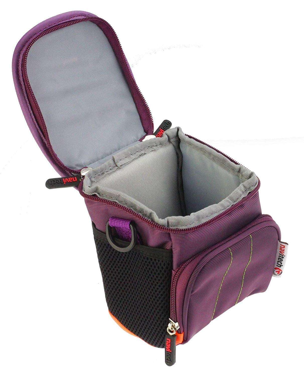Navitech Purple Camera Shoulder Bag Compatible with Canon PowerShot SX620 HS Digital Camera