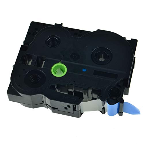 GREENCYCLE Compatible for Brother 3/4 Inch (18mm) x 8m TZ541 TZe541 TZ-541 TZe-541 AZE541 Laminated Label Tape for P Touch Cube PT-D400 PT-D600 PT-D400AD PT2730VP Label Maker (Black on Blue, 8 Pack)