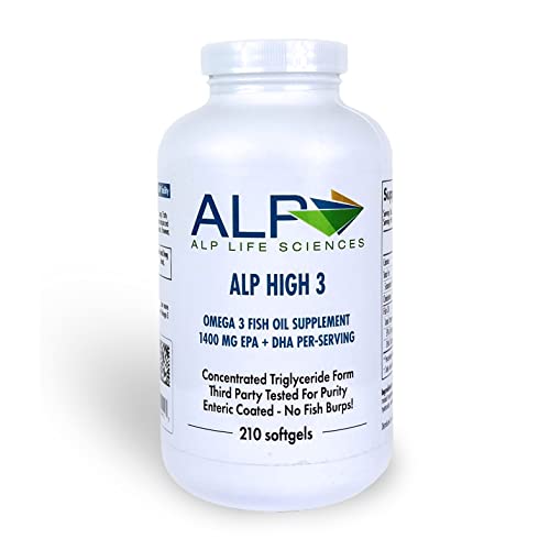 ALP High-3 Omega 3 Fish Oil Supplement - 210-Count