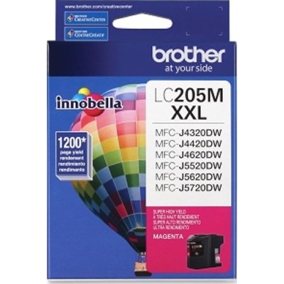 Brother LC-205 OEM Magenta High Yield Cartridge Part # LC205M, Brother MFC-J4320/ J5520/ J5720 Printers