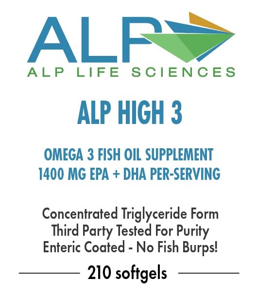 ALP High-3 Omega 3 Fish Oil Supplement - 210-Count