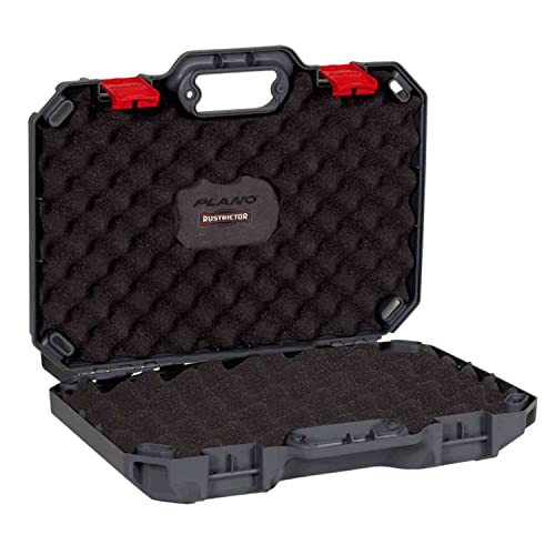 Plano Rustrictor Defender Two Pistol Case, Anti-Rust Double Gun Case Equipped with VCI Foam, Dri-Loc Seal and Padlock Tabs