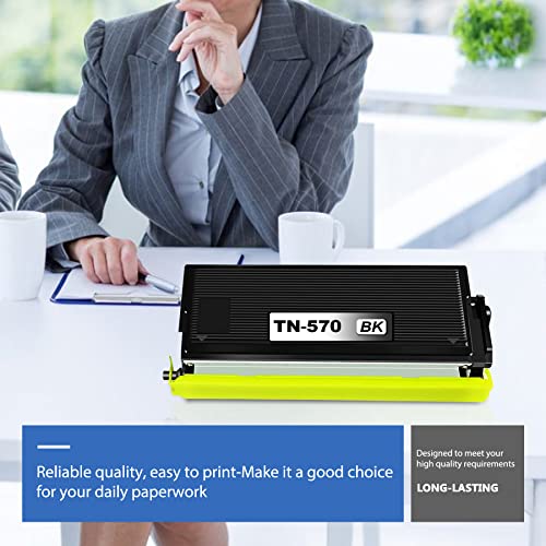 EDH Compatible TN570 TN-570 Toner Cartridge Replacement for Brother High Yield Compatible with HL-1670N1650 1850 1870n DCP-8040 8025D 8020 8045DN MFC-8120 8640D 8820DN Printer (1 Pack, Black)