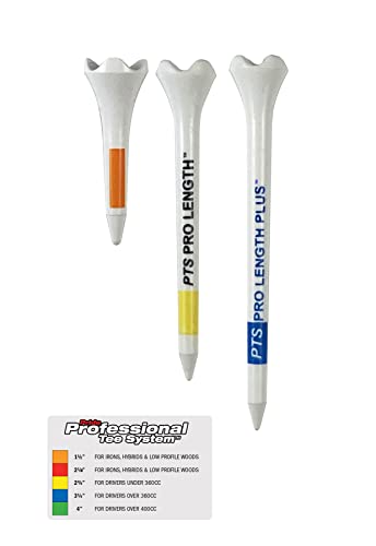 Pride Professional Tee System Plastic Golf Tees, 3-1/4 inch - 30 count (Blue),EV31430 White