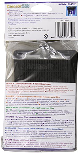 Penn-Plax Cascade Hang-on Power Filter Replacement Cartridges - 3 Pack