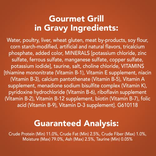 Purina Friskies Gravy Wet Cat Food, Meaty Bits Gourmet Grill - (24) 5.5 oz. Cans