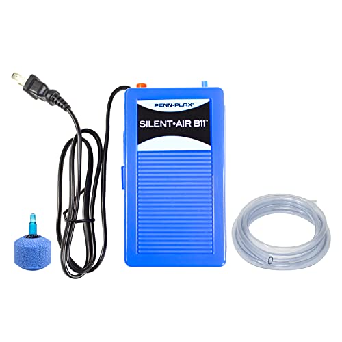 PENN-PLAX Silent-Air Aquarium Air Pump with Battery Backup (2 D Batteries – Not Included) – Designed for Emergencies and Power Outages – Ideal for Fish Tanks up to 29 Gallons