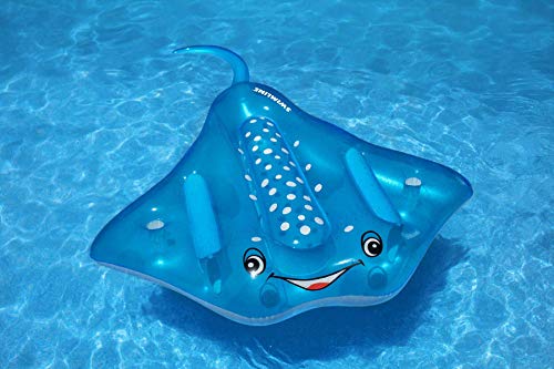 Swimline Manta Ray Inflatable Pool Ride On, Blue, 84" x 73" x 14"