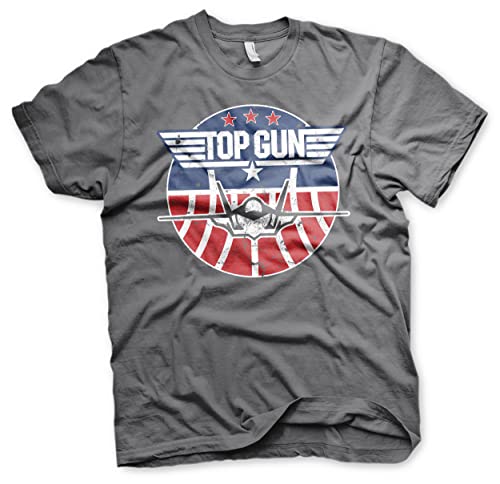 Top Gun Officially Licensed Tomcat Mens T-Shirt (Dark Grey), Large