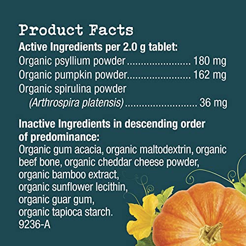 EverRoot Organic Dog Supplement by Purina, Digestion Chewable Tablet with Pumpkin for Dogs - 4.23 oz. Canister
