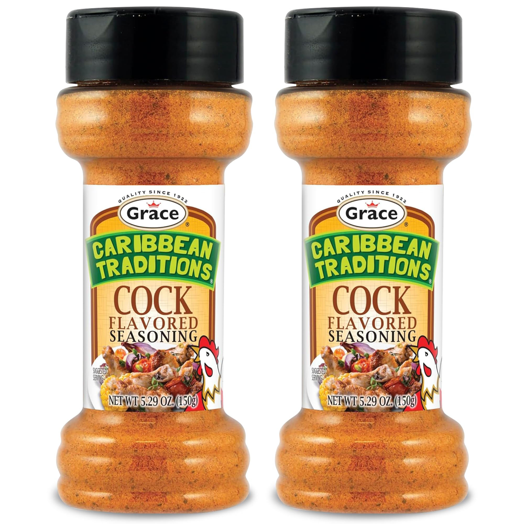 Caribbean Traditions Cock Seasoning - 2 Pack - Jamaican Cock Flavored Seasoning - Poultry Seasoning & Chicken Seasoning for Grilling