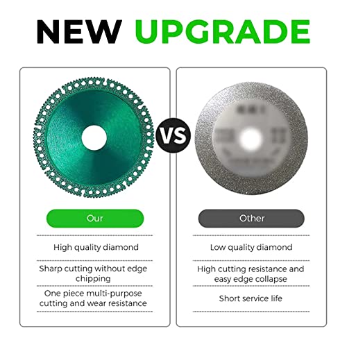 Indestructible Disc 2.0 - Cut Everything in Seconds, Indestructible Disc for Angle Grinder, 4" x 1/25" x 4/5β Diamond Cutting Wheels for Smooth Cutting, Chamfering, Grinding of All Materials (3-Pack)