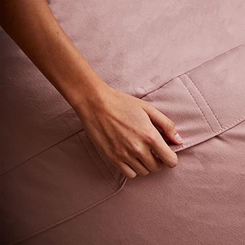 Big Joe Fuf Medium Foam Filled Bean Bag Chair with Removable Cover, Desert Rose Lenox, 3ft Big