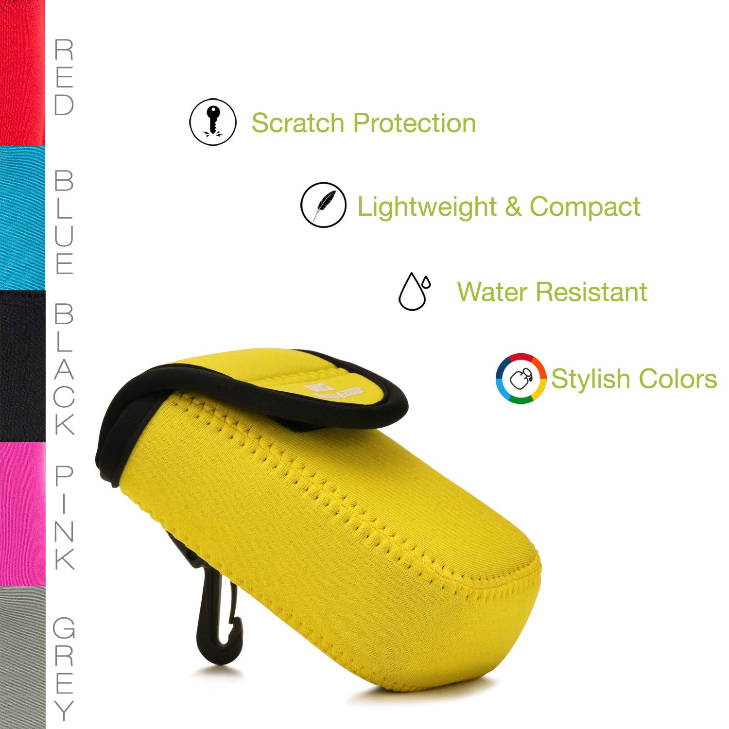 MegaGear MG1859 Ultra Light Neoprene Camera Case Compatible with Canon PowerShot SX620 HS, ELPH 180, ELPH 190 is, ELPH 360 HS, Elph 200 is, SX610 HS - Yellow