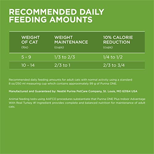 Purina ONE Natural, Low Fat, Weight Control, Indoor Dry Cat Food, +Plus Indoor Advantage - 16 lb. Bag