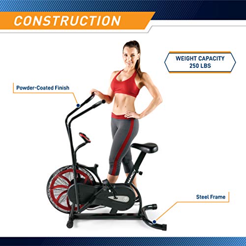 Marcy Fan Exercise Bike with Air Resistance System β Red and Black β NS-1000