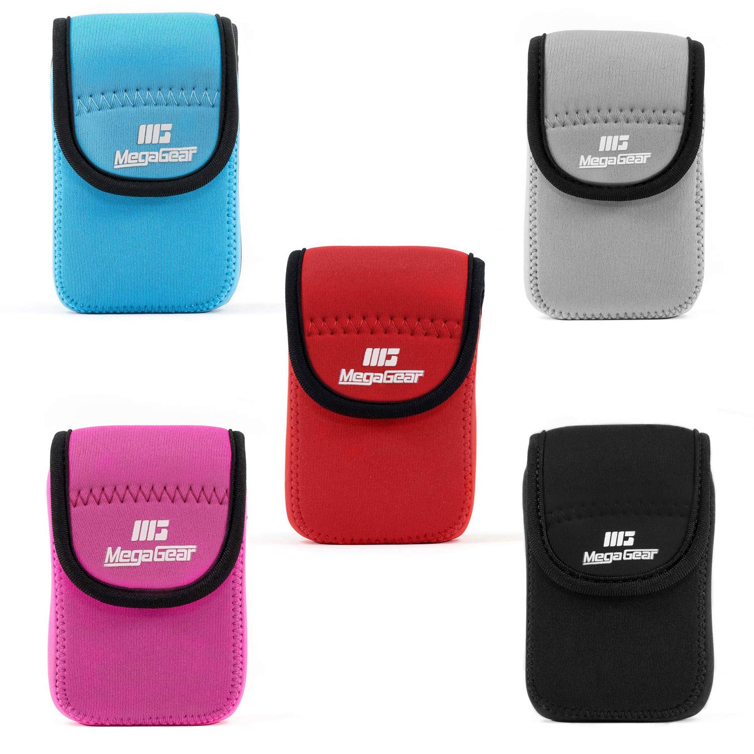 MegaGear MG037 Ultra Light Neoprene Camera Case compatible with Canon PowerShot SX740 HS, SX730 HS, SX720 HS, SX710 HS, SX700 HS, Sony Cyber-shot DSC-HX60V - Black, PU Leather