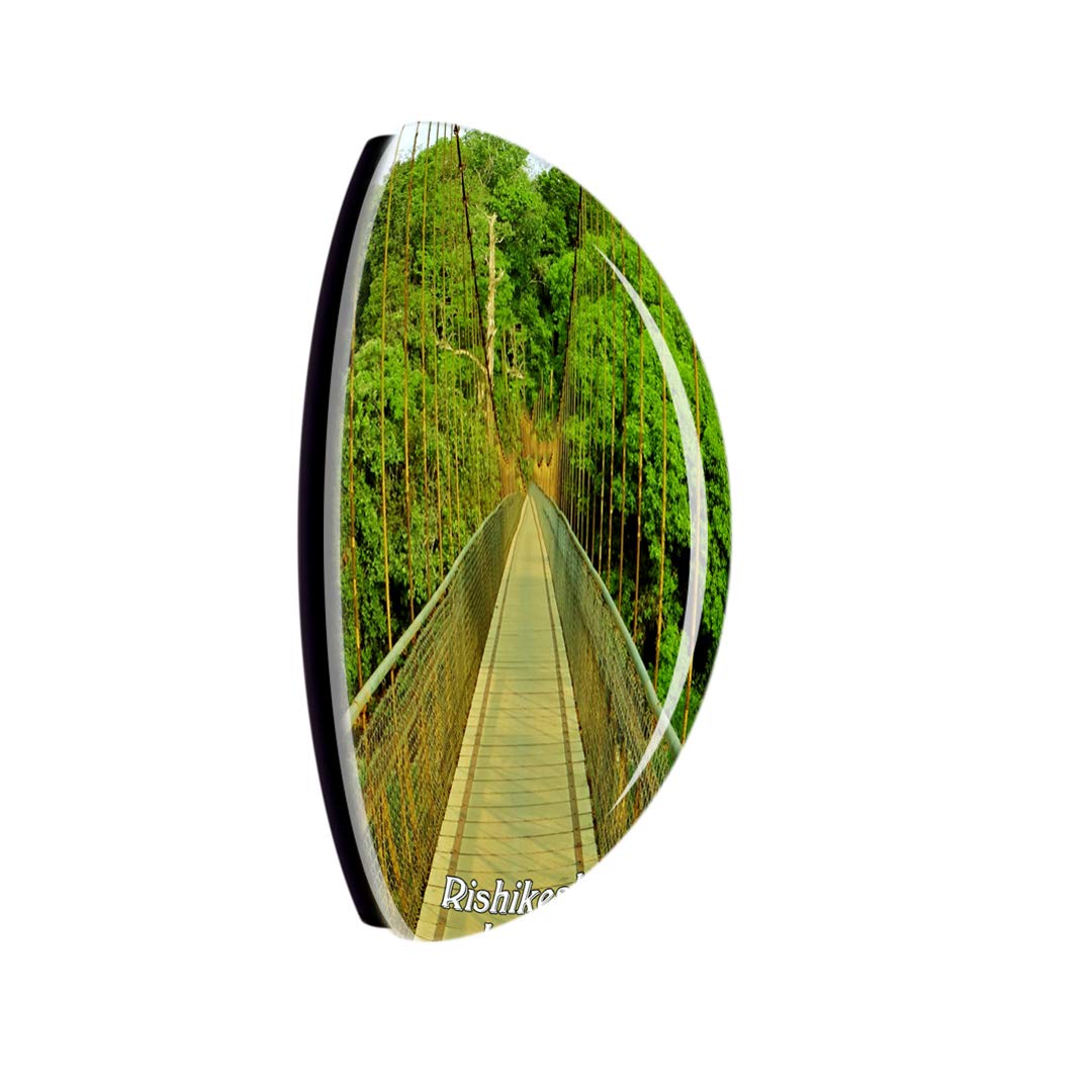 Weekino India Lakshman Jhula Rishikesh Fridge Magnet 3D Crystal Glass Tourist City Travel Souvenir Collection Gift Strong Refrigerator Sticker
