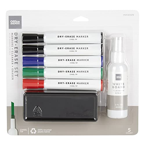 Office DepotĀ® Brand Dry-Erase Marker Set, Assorted Colors