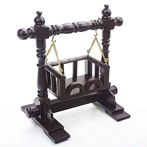 BBRATS Kraftz Handcrafted White Teakwood Jhoola/Jhula for Krishna Janmashtami/Bal Gopal/Ladoo Gopal/Kaanha/Hindola Celebrations