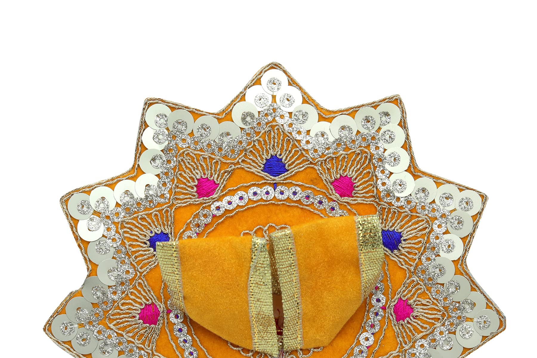 Aditri Creation Set of 2 Ladoo Laddu Gopal Dress Cloth Bhagwan Poshak of Indian God Bal Krishna Dev Vastra for Metal Idol Statue Indian Traditional Holi Festival(Size:-1-2 No. Dia :- 6")(Yellow,Pink)