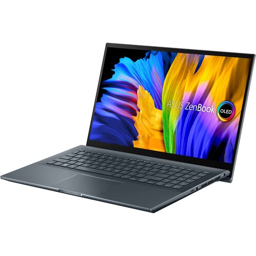 ASUS Zenbook Pro 15 Laptop 2023, 15.6" FHD Touchscreen, AMD Ryzen 9 5900HX 8-Core, NVIDIA GeForce RTX 3050 Ti, 16GB LPDDR4 1TB SSD, Backlit Keyboard, Wi-Fi 5, Card Reader, Win11 Pro, COU 32GB USB