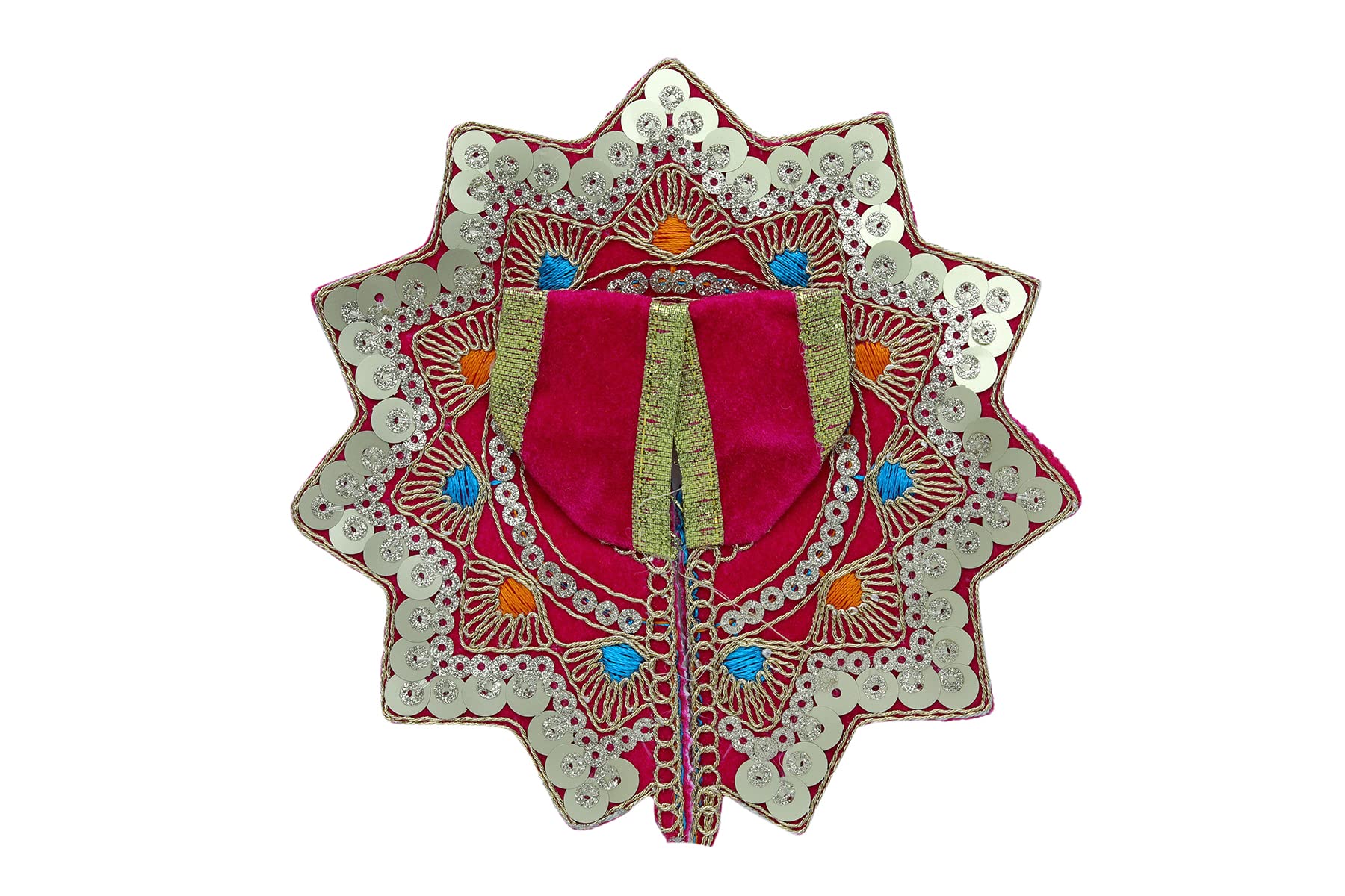 Aditri Creation Set of 2 Ladoo Laddu Gopal Dress Cloth Bhagwan Poshak of Indian God Bal Krishna Dev Vastra for Metal Idol Statue Indian Traditional Holi Festival(Size:-1-2 No. Dia :- 6")(Yellow,Pink)