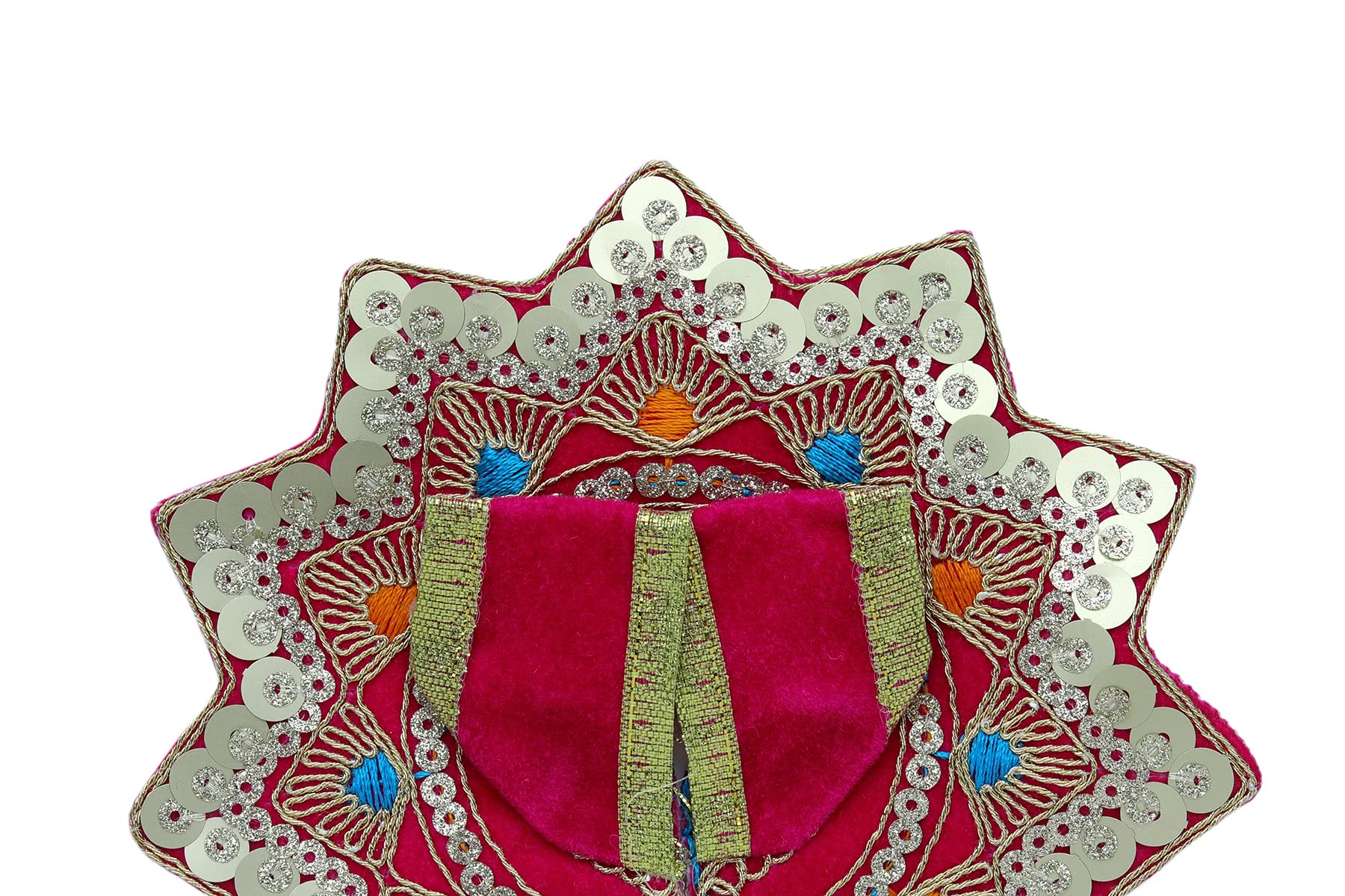 Aditri Creation Set of 2 Ladoo Laddu Gopal Dress Cloth Bhagwan Poshak of Indian God Bal Krishna Dev Vastra for Metal Idol Statue Indian Traditional Holi Festival(Size:-1-2 No. Dia :- 6")(Yellow,Pink)