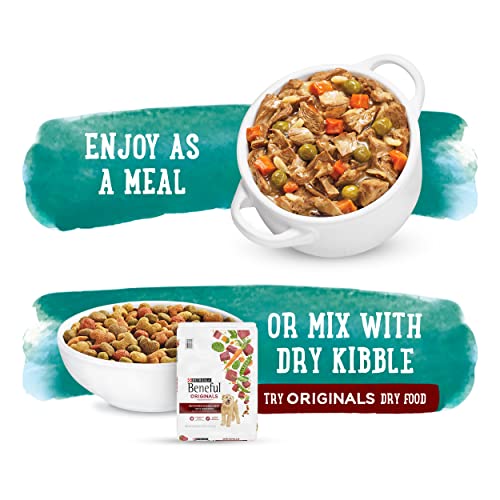 Purina Beneful High Protein Wet Dog Food With Gravy, Prepared Meals Savory Rice & Lamb Stew - (8) 10 oz. Tubs
