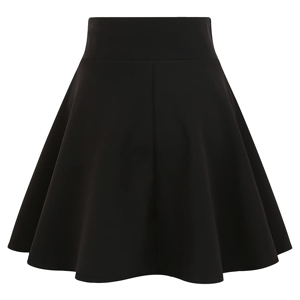 Black Mini Skirt for Women Kawaii Clothes Pastel Goth Aesthetic Skirt (Small, A Pure Black)