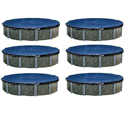Swimline 30 Foot Heavy Round Above Ground Winter Swimming Pool Cover (6 Pack)