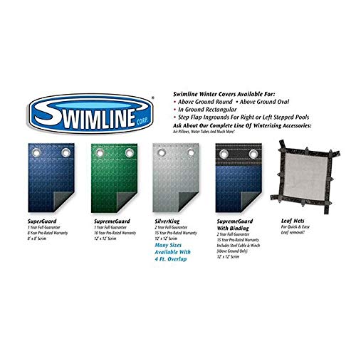 Swimline 30 Foot Heavy Round Above Ground Winter Swimming Pool Cover (6 Pack)