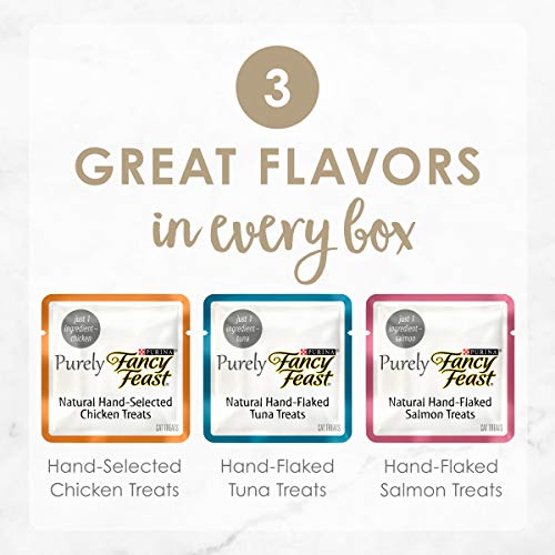 Purina Fancy Feast Natural Cat Treats Variety Pack, Purely Natural - (5) 10 ct. Pouches