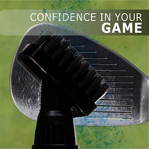Caddy Splash Golf Water Brush - Retractable Brush with Nylon-Bristles Head - Wide Cleaning Coverage - Anti-Leak Reservoir Tube - Squeeze Bottle for Easy Cleaning - 7.5 Inches, Holds 4 Ounces of Water