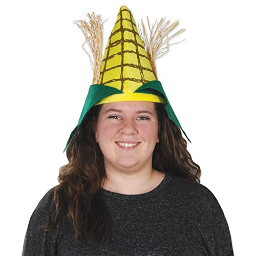 Beistle 60674 Plush Corn Cob Hat, multicolor, adult