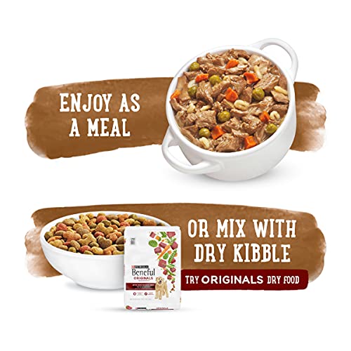 Purina Beneful High Protein, Gravy Wet Dog Food Variety Pack, Prepared Meals Stew - (2 Packs of 6) 10 oz. Tubs