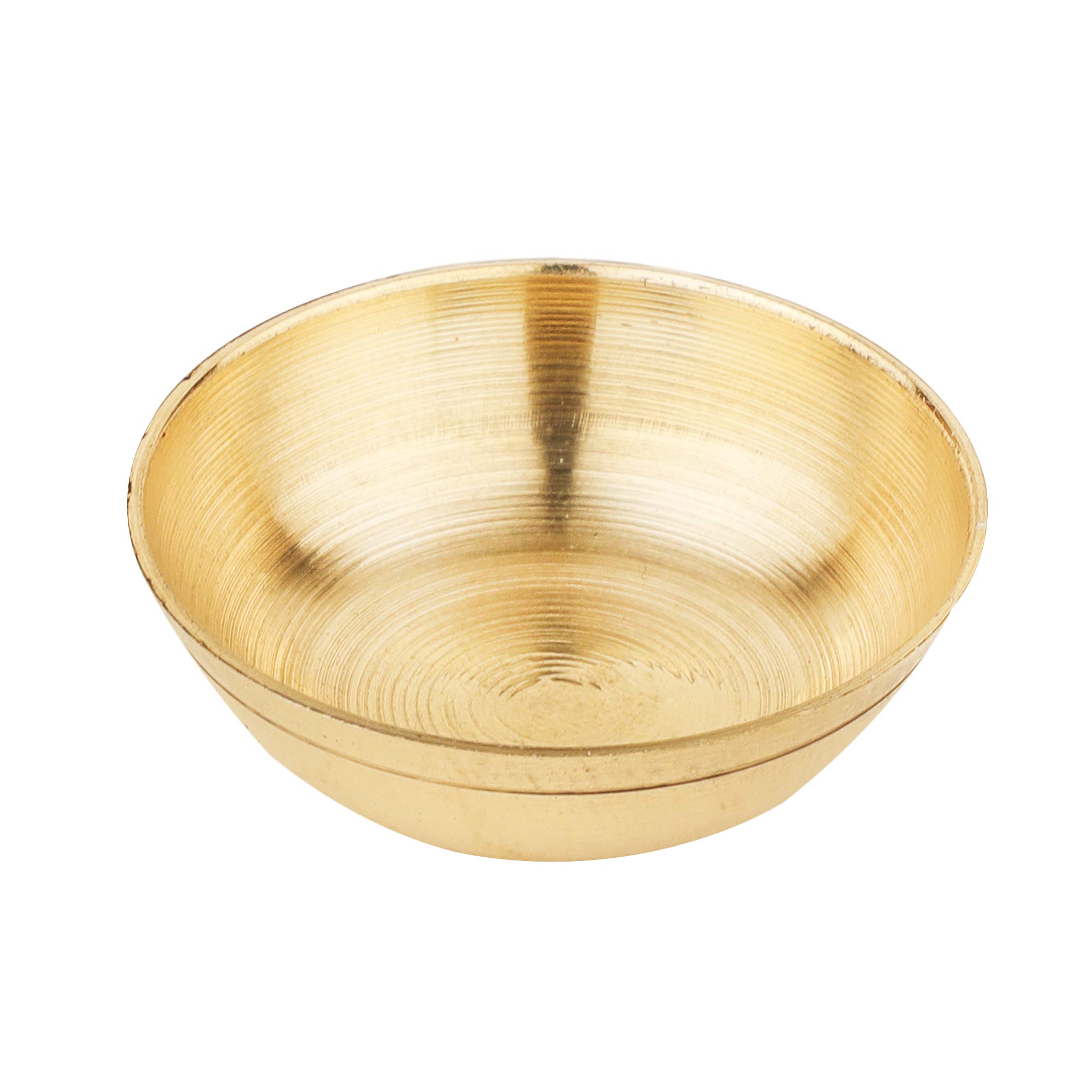 Pure Brass Bhog Thali Plate Laddu Gopal/Krishna Pooja Set with 1 thali 2 Katori, 1 Glass, 1 Spoon by Indian Collectible