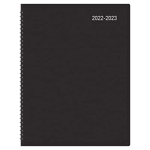 Office Depot® Brand Weekly/Monthly Academic Planner, Vertical Format, 8" x 11", 30% Recycled, Black, July 2022 to August