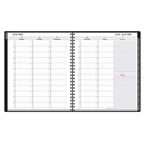 Office Depot® Brand Weekly/Monthly Academic Planner, Vertical Format, 8" x 11", 30% Recycled, Black, July 2022 to August