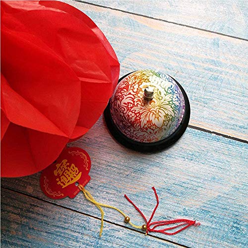 Floral Bell Ringers for Teachers - Front Desk Bell for Hotel, Restaurant Reception Desk Bell for Service - Classroom Bell Ringer Attention Bell - Ringer Bell to Ring for Service Bell for Desk KSI