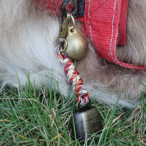 FURSDOLY Pet Dog Collar Bells Bear bells Hiking Bells Pet Bells for Dog Bells for dog Collars Hand-maded Unique Loud Bells (Pattern-1)