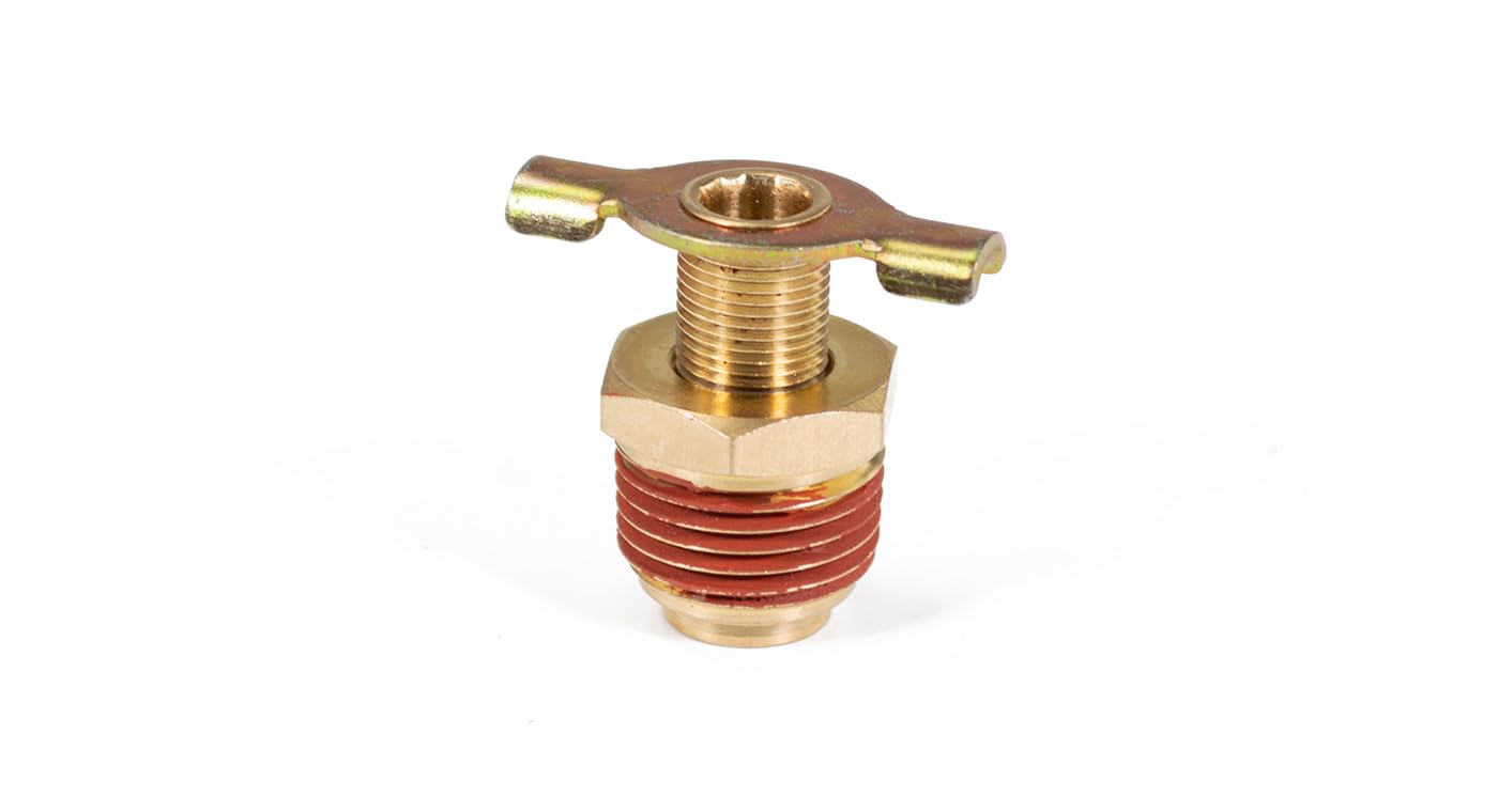 1/2" NPT Brass Drain Cock Fitting